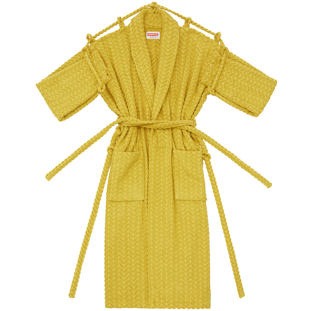 London Robe in Yellow Herringbone – Shop The Standard