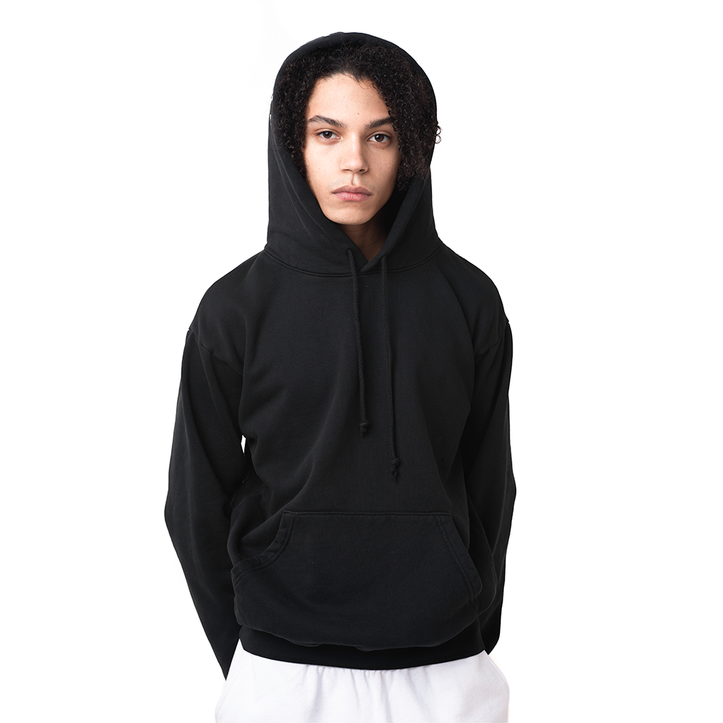 Standard Label Embroidered Privacy Please Hoodie Black – Shop The Standard